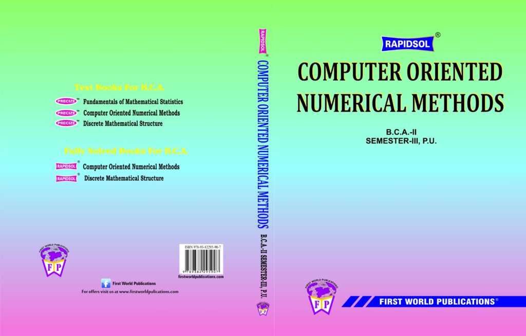 RAPIDSOL Computer Oriented Numerical Methods – First World Publications